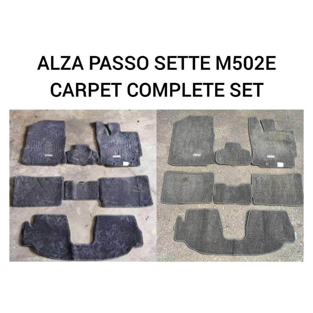 Alza Passo Sette M502E Carpet Complete Set / Carpet Kaki / Floor Mat ...