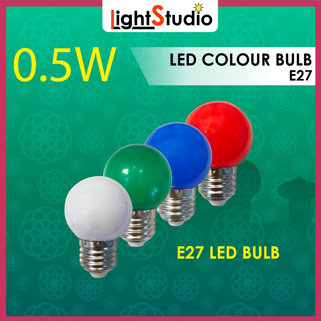 Color Bulb LED 0.5W E27 | Shopee Malaysia