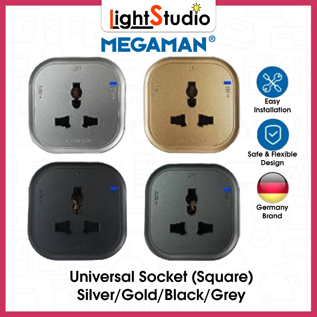MEGAMAN Power Track Adaptor - Universal 13A Multi Socket | Shopee Malaysia