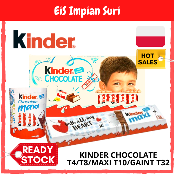 (Ready Stock!!) Kinder Chocolate Bar Coklat Kinder Mini Bar Kinder Maxi ...