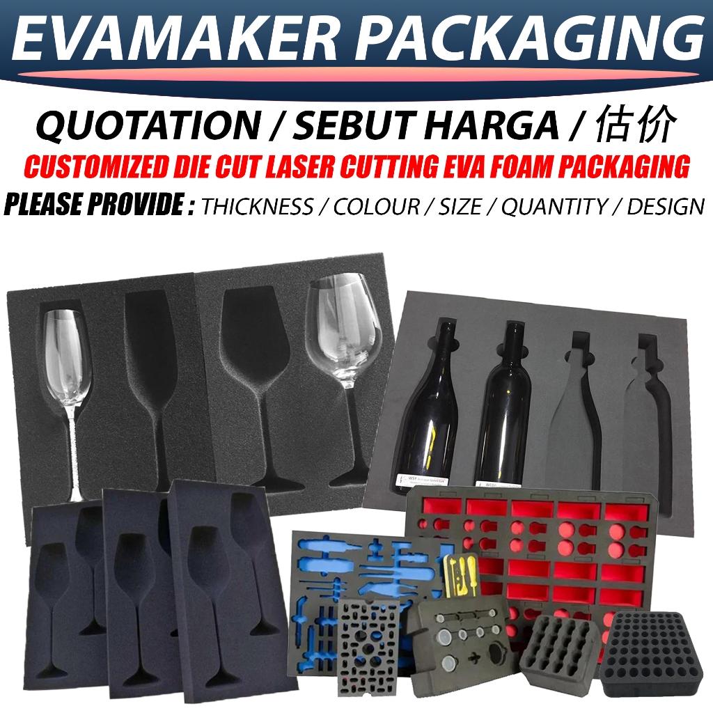 ⚠Custom Packaging⚠ Laser Cut | Die Cut | Eva Foam Packaging | XPE EPE | Local Factory | Bulk ...