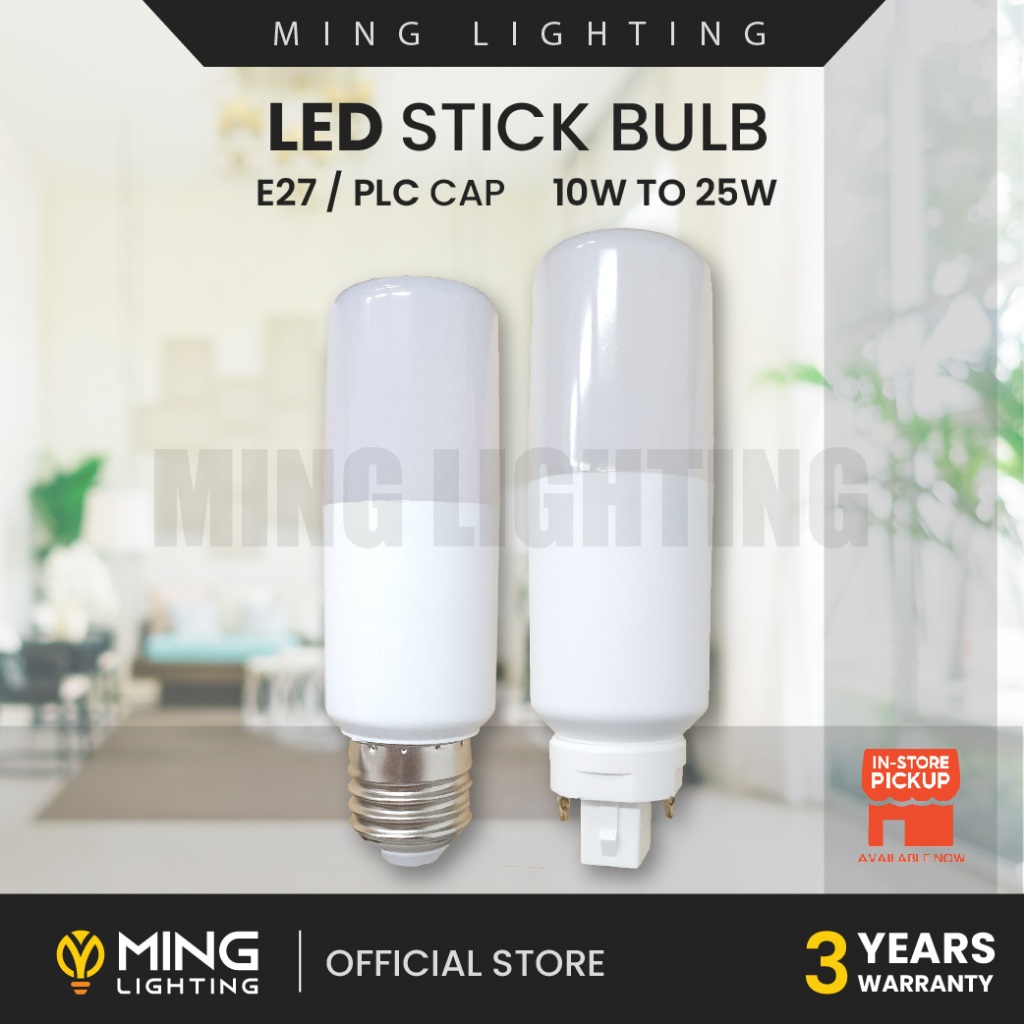 LED Stick Bulb E27 PLC 10W 15W 20W 25W Energy Saving Mentol Lampu Meja Siling Ceiling Lighting ...