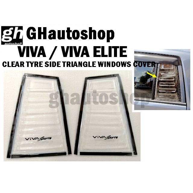 VIVA sporty side triangle windows clear type cover set (2pcs) | Shopee ...
