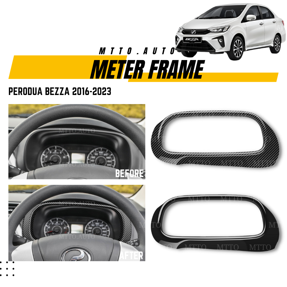 MTTO Perodua Bezza 2016-2023 Interior Car Dashboard Meter Frame Cover ...