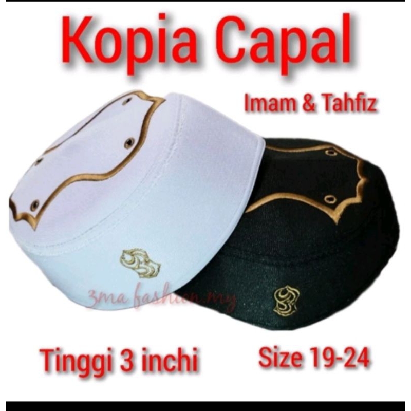 kopiah capal Nabi Putih dan hitam Tebal imam dan tahfiz | Shopee Malaysia