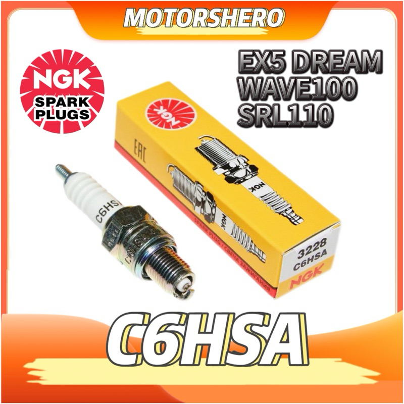 NGK C6HSA C6 SPARK PLUG EX5 DREAM HIGH POWER KRISS120 SRL110 SRL115 ...
