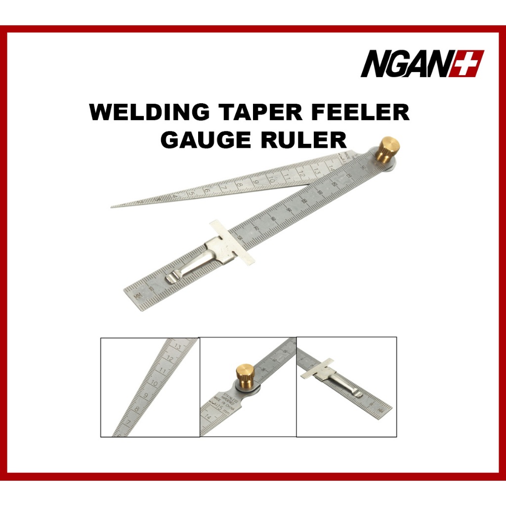 WELDING TAPER FEELER GAUGE RULER STAINLESS STEEL 1-15mm | Shopee Malaysia