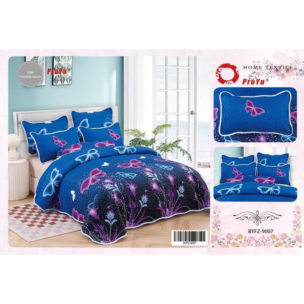 Premium Cadar Patchwork Set (6IN1) Tilam Katil Queen/King Size ...