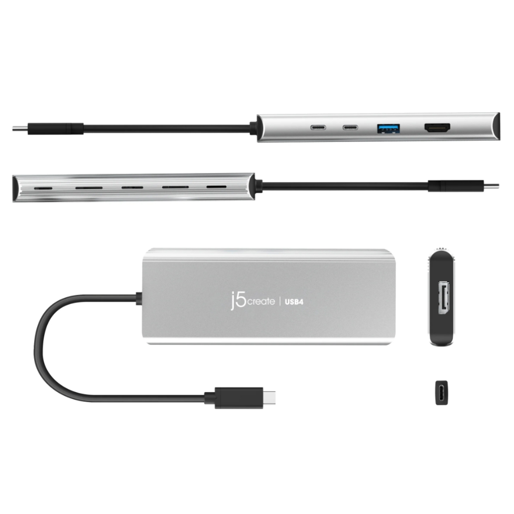 # J5create JCD401- USB4 to 10G Dual 4K60 Multi-Port Adapter (5 in 1 ...