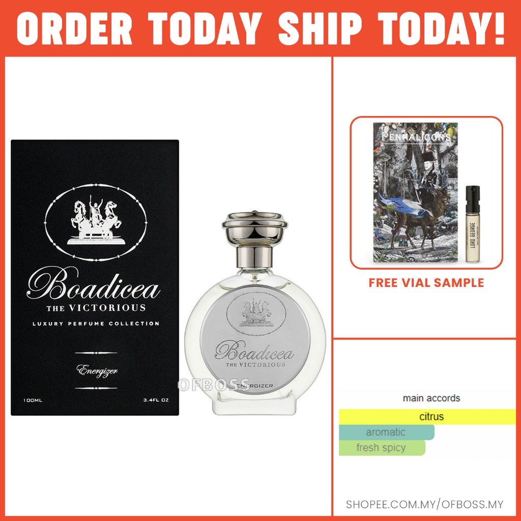 BOADICEA THE VICTORIOUS ENERGIZER 100ML EAU DE PARFUM EDP FOR UNISEX ...