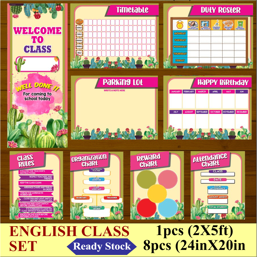 English Version Class Set / Set Keceriaan Kelas Edisi Bahasa Inggeris ...
