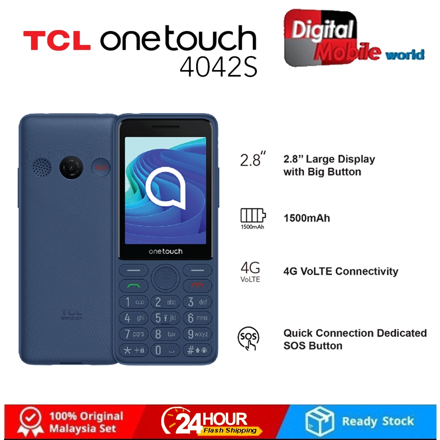 TCL 4042s (4G) Feature Phone Keypad Phone / 2.8 Inch Display /1500mAh ...