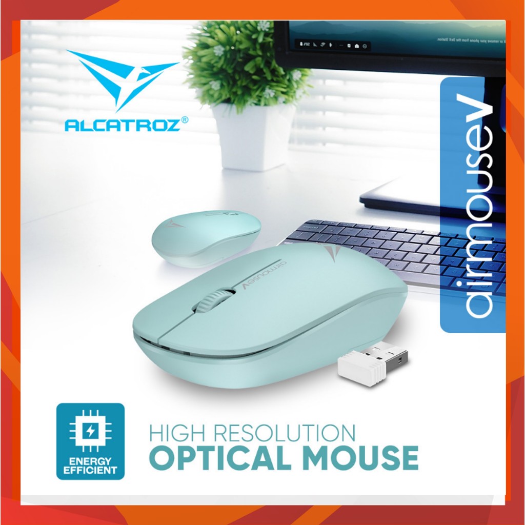 ALCATROZ AIRMOUSE V WIRELESS MOUSE 1200 CPI | FREE MOUSEMAT | Shopee ...