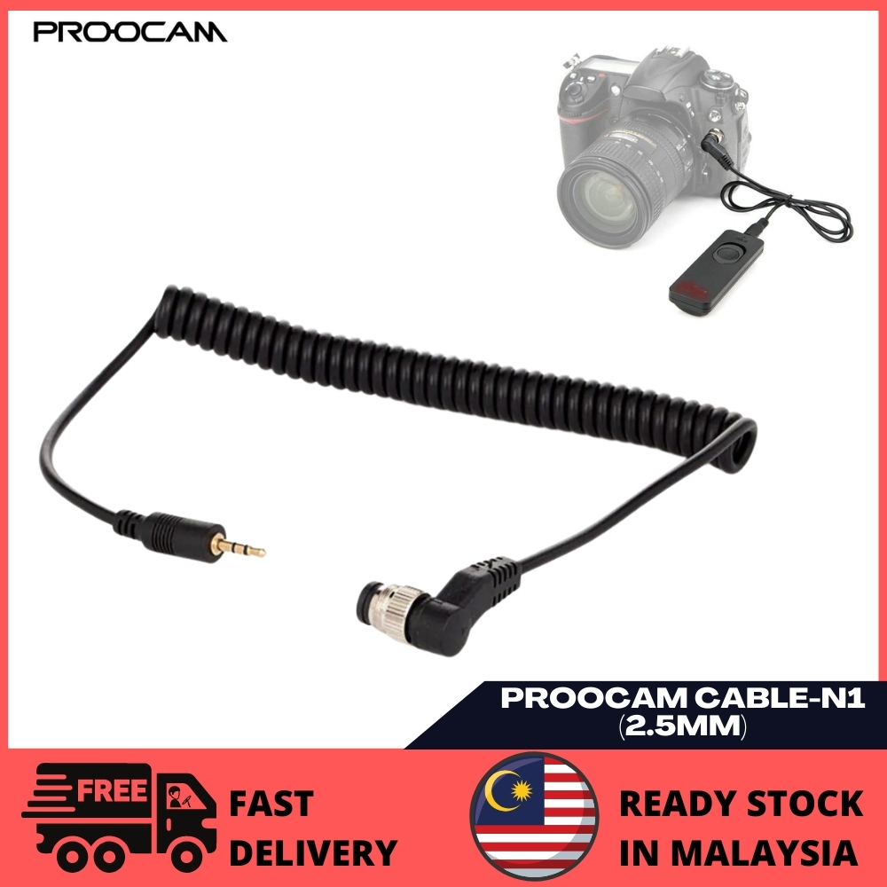Proocam Cable-N1(2.5) for Nikon Z9, D850, D810, D800 D700 D500 D300 ...