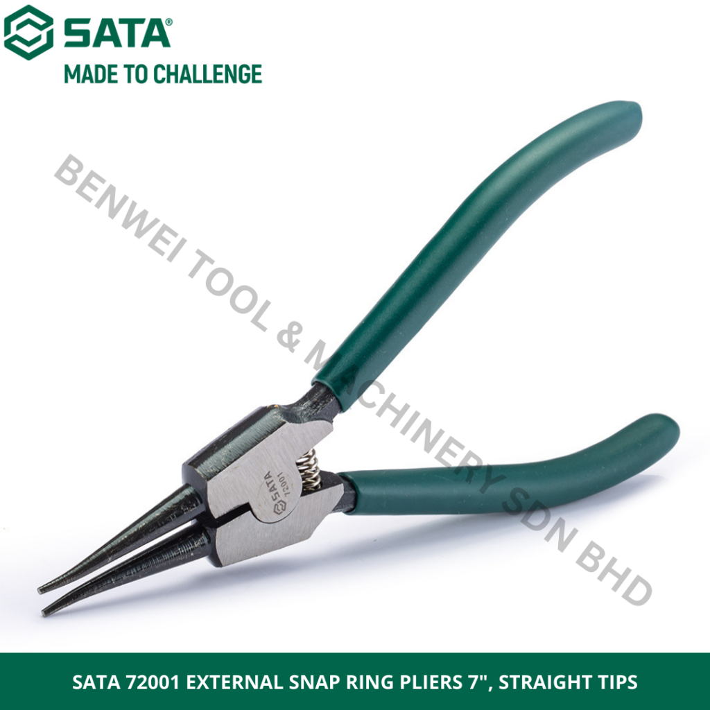 SATA 72001 EXTERNAL SNAP RING PLIERS 7", STRAIGHT TIPS / EXTERNAL ...