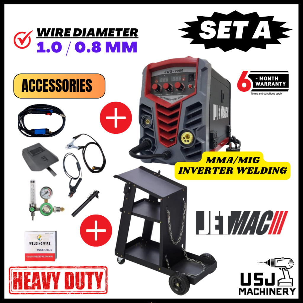 JETMAC PACKAGES MIG Inverter Welder Welding Machine JWG2000 - ITALY ...