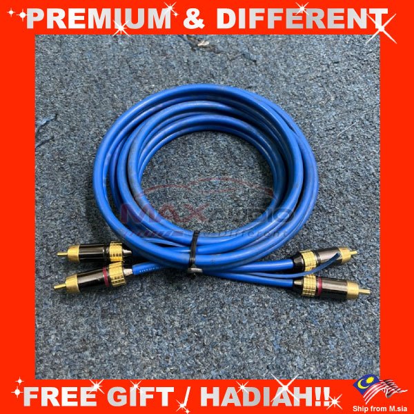 (CLEARANCE) MAXAUDIO 2 Meter 24K Gold Plated Car/ Home HIFI/ Home ...