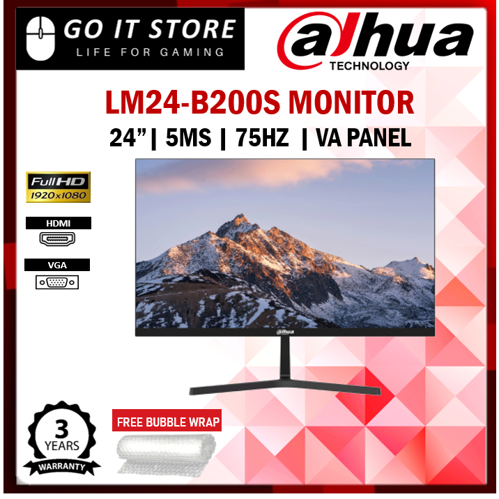 Dahua 23.8" LM24-B200S 75hz 5ms VA FHD Monitor with built in speaker ( HDMI / VGA ) | Shopee ...