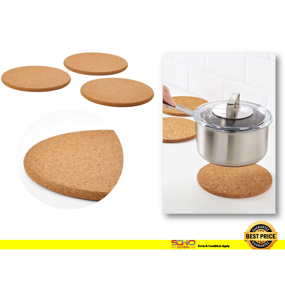 IKEA-HEAT Pot stand, Cork, 19 cm (3 pieces) | Shopee Malaysia