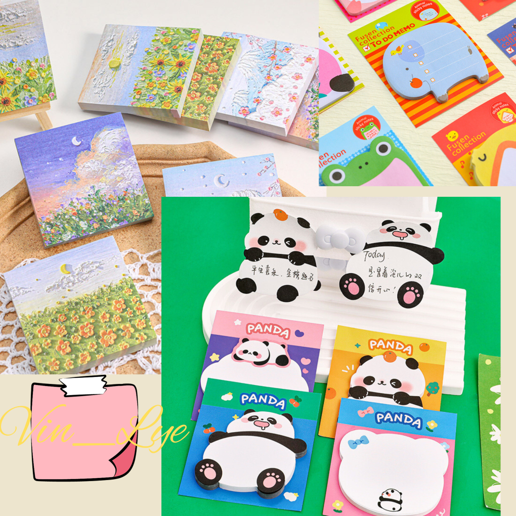 Cute Sticky Notes Creative Memo pad animal shape post it sticker paper ...