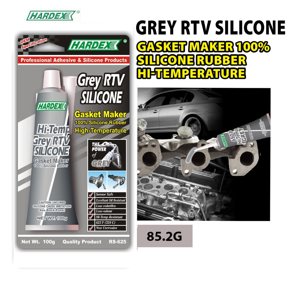 HARDEX Grey RTV Silicon Gum Gasket Maker High-Temperature Gam Gasket ...