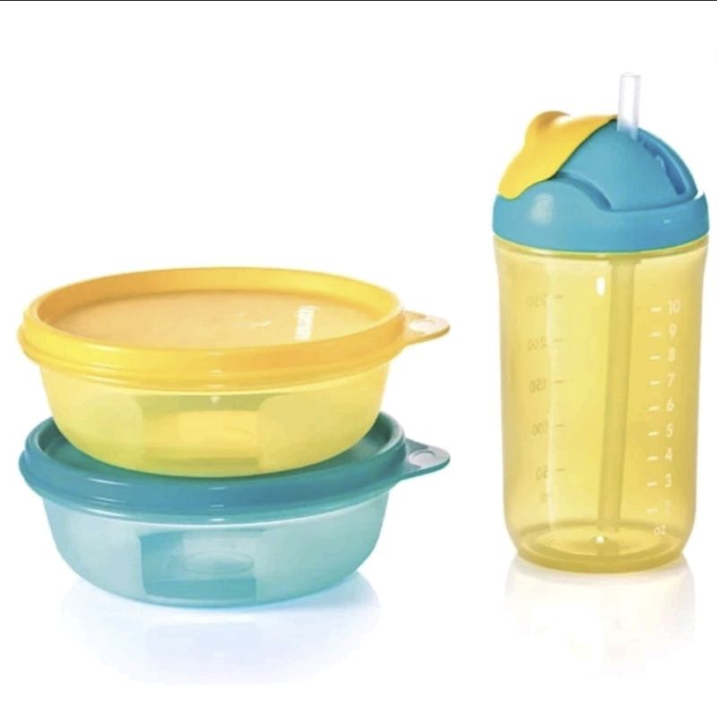 Tupperware Twinkle Straw Tumbler Snackventure(3pcs ) 350ml | Shopee ...