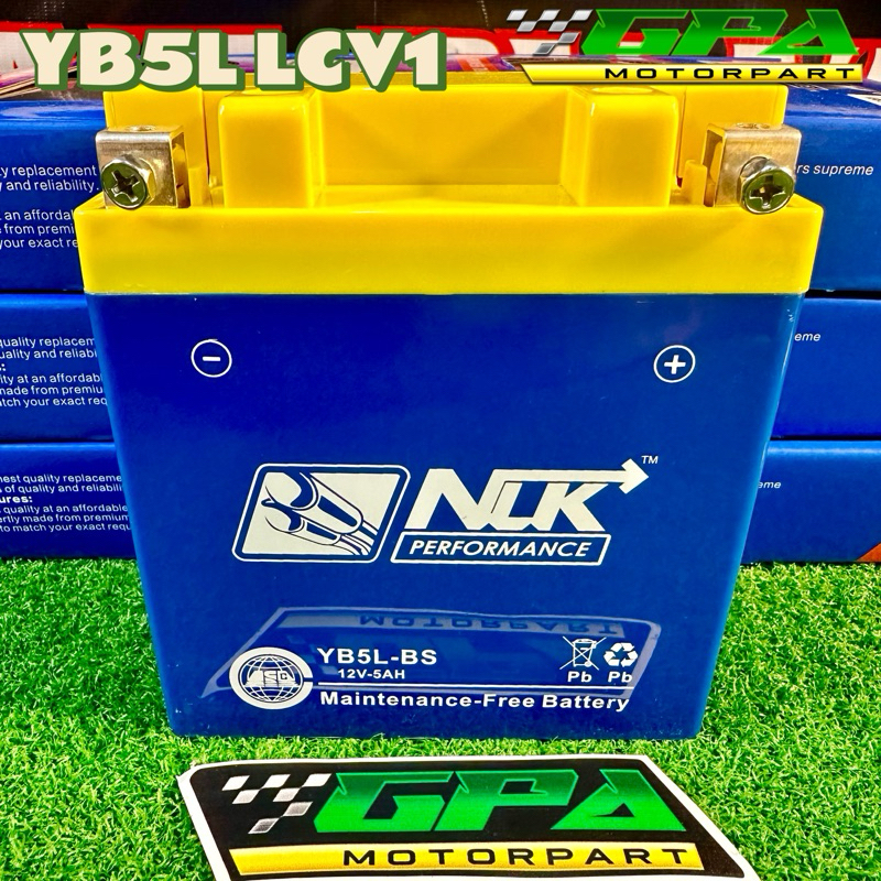 NLK PERFORMANCE BATTERY GEL YTZ5 YTZ6 YB5L YB3L Y15ZR Y16ZR LCV2-V8 W125 RS150 RSX150 BELANG RXZ ...