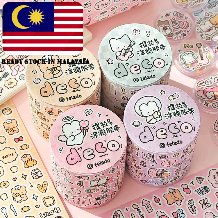 TLD Cute Cartoon Colorful Life Series Graffiti Tape II Deco Stickers ...