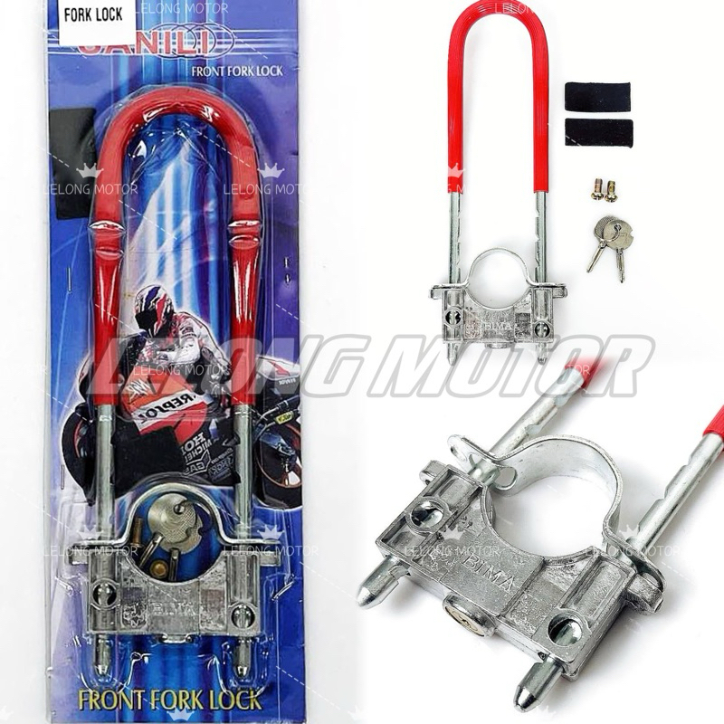 SMART MOTORCYCLE G-FORCE FRONT FORK LOCK SAFETLY STEEL U LOCK | Shopee ...