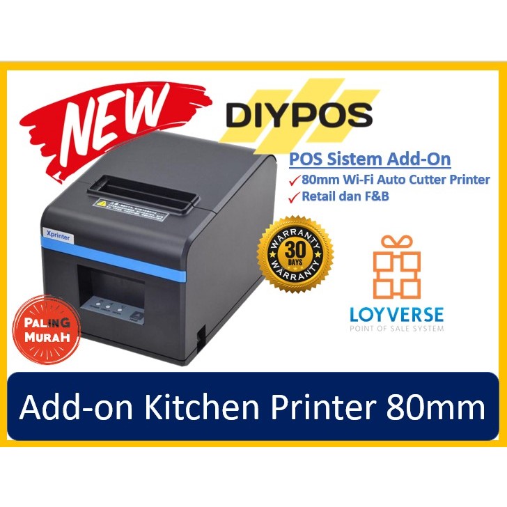 (Add-On Printer Wifi) DIYPOS Loyverse Mesin Cashier Murah Printer Wifi ...