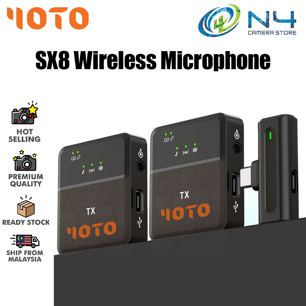 FOTO SX8 Wireless Microphone with Intelligent Noise Cancellation Ultra ...