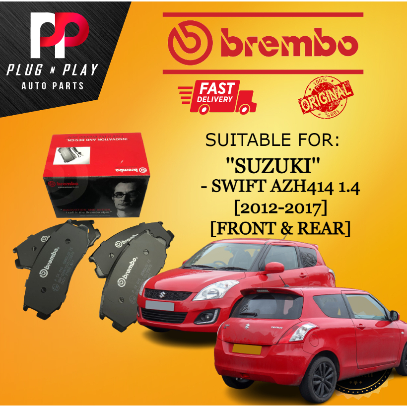 BREMBO SUZUKI SWIFT AZH414 1.4 [2012~2017] FRONT ( DEPAN ) & REAR ...