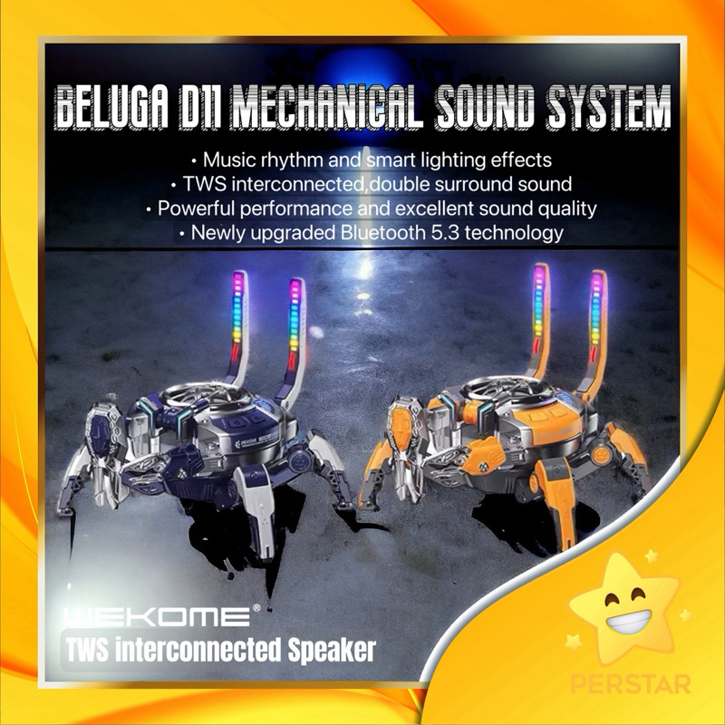 WEKOME Beluga D11 Limited Thunderstorm Mechanical Crab 5.3V TWS ...
