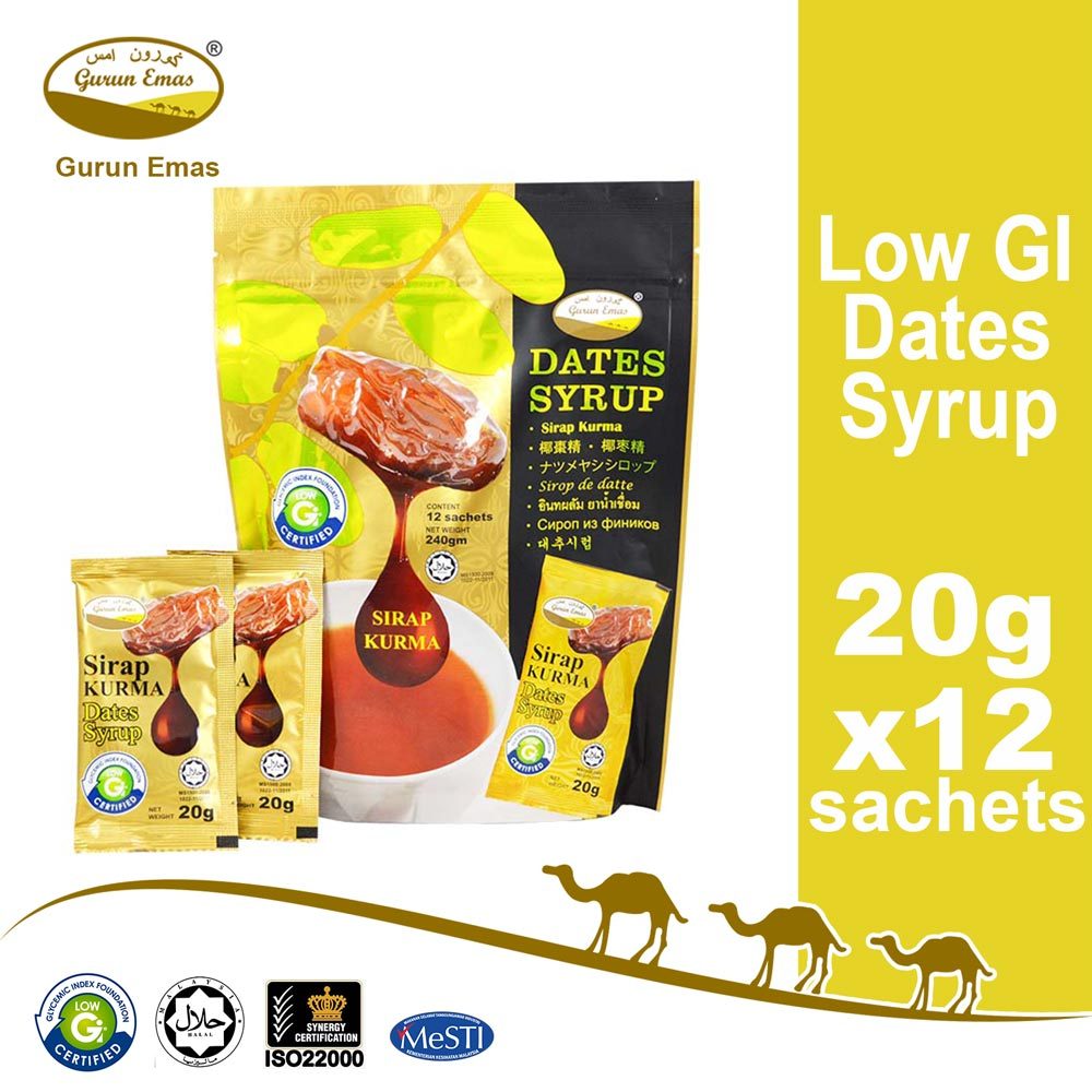 Gurun Emas Low GI Date Syrup 20gm x 12sachets / Sirap Kurma Rendah GI ...