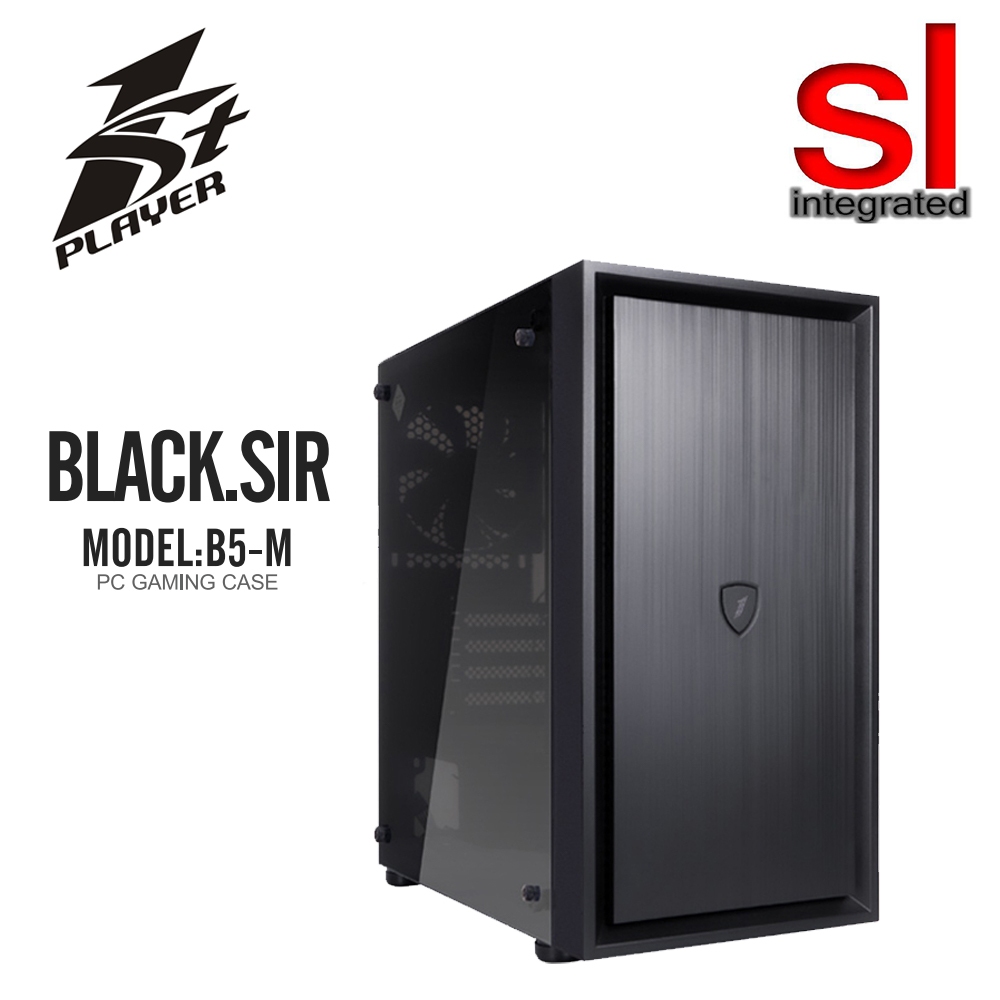 1stPlayer BLACK SIR B5-M Gaming Case Micro ATX Casing with Tempered ...