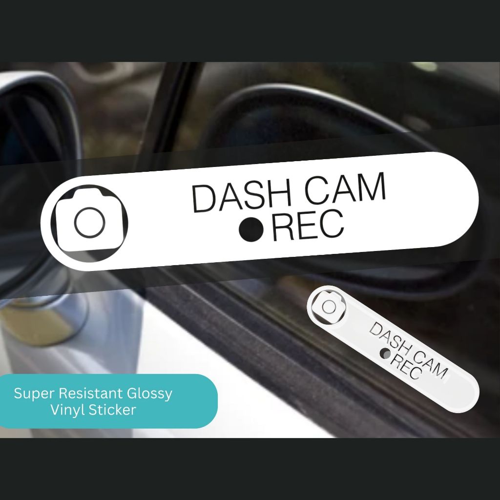 Dash Cam REC (2 pcs/set) - Car Truck Lorry Sticker DIY Vinyl Sticker ...