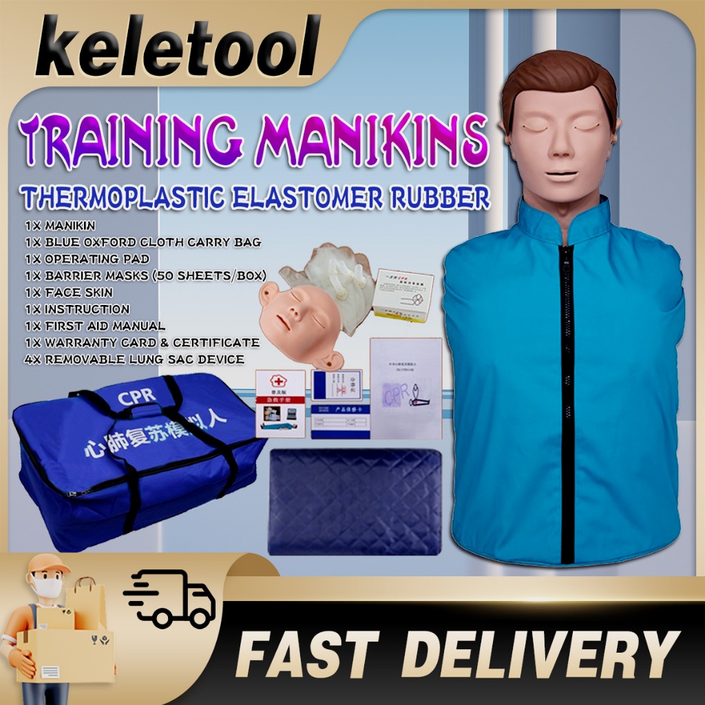 Half Body ADULT CPR Manikin AED First Aid Training Dummy Training Model ...