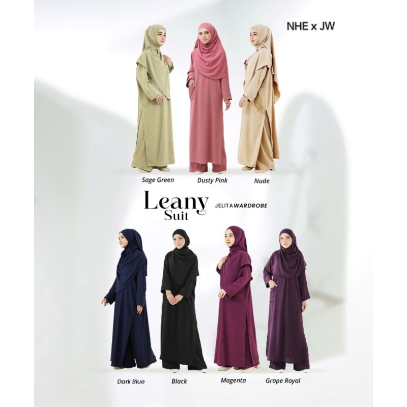 SALE READY STOCK LEANY SUIT IRONLESS JELITA WARDROBE/ SUIT MUSLIMAH ...
