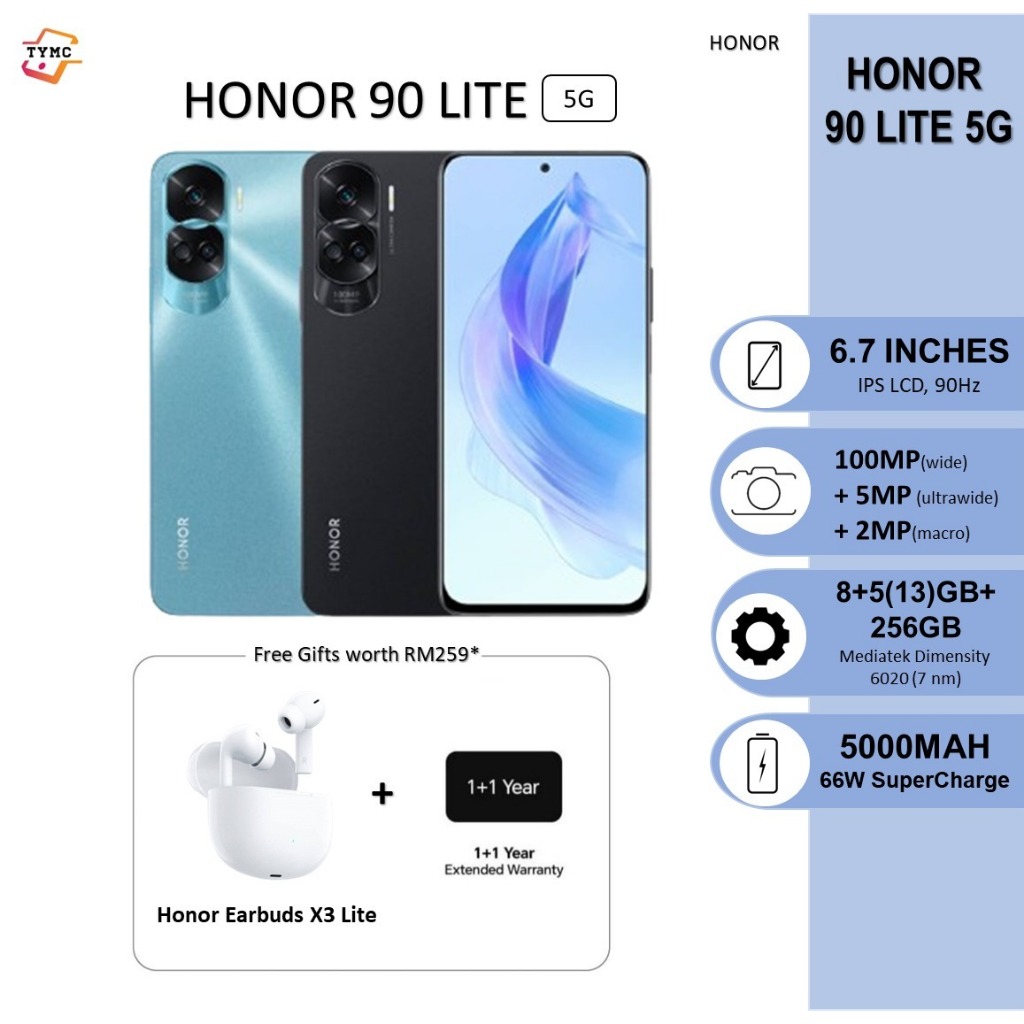 HONOR 90 LITE [8GB RAM 256GB] - Original HONOR Malaysia | Shopee Malaysia