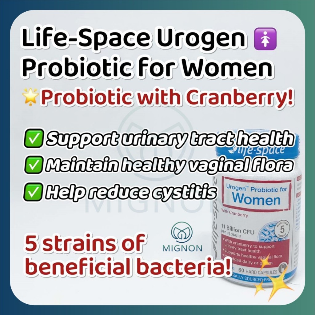 LIFESPACE Probiotic Urogen for Women with Cranberry [60 caps] 女人必备益生菌 ...