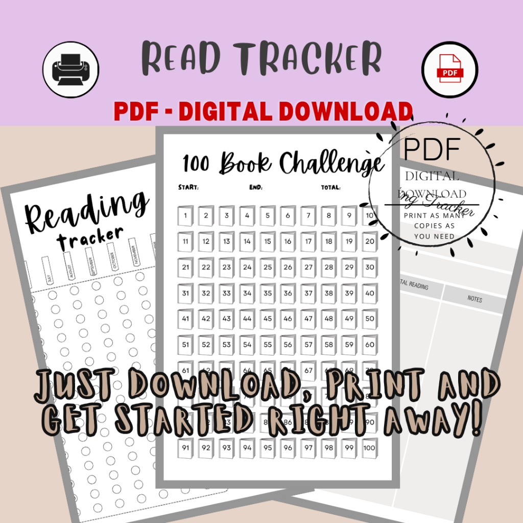 [Template] Reading Tracker Printable Reading Log Printable, Book ...