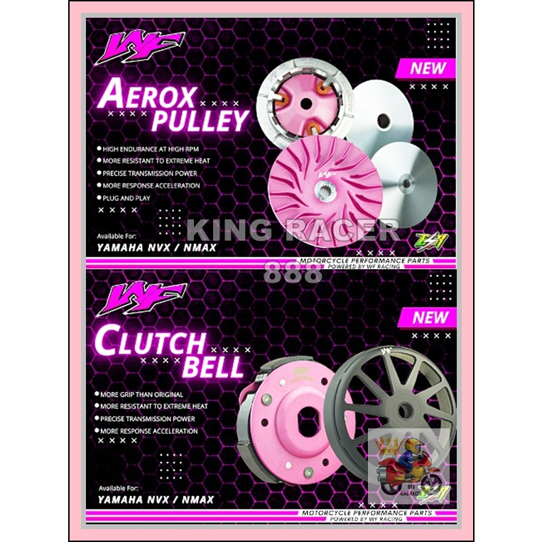 WF RACING HOUSING Bell + AUTO CLUTCH / FRONT PULLEY FOR NVX NMAX NVX155 ...