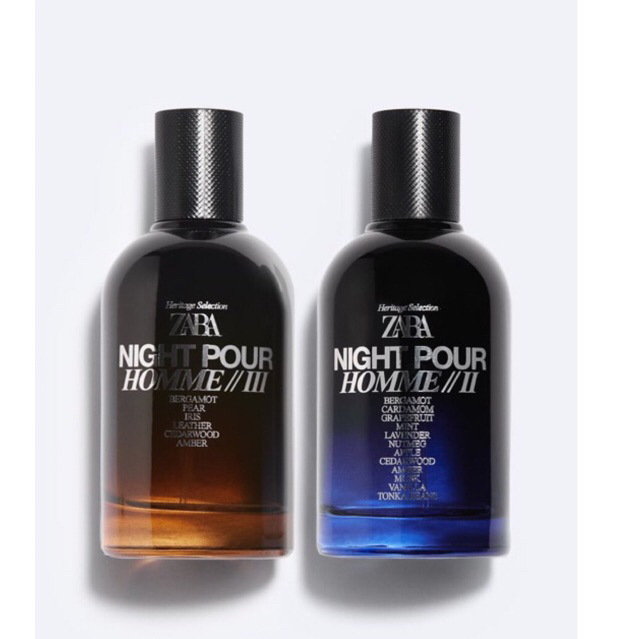 [Original] ZARA NIGHT POUR HOMME II + ZARA NIGHT POUR HOMME III EAU DE ...