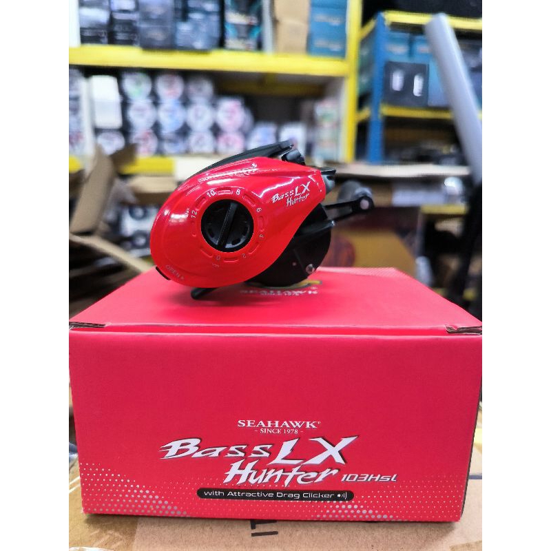 NEW 🔥 DEC 2023 SEAHAWK BASS LX HUNTER 103HSL BC REEL [with drag clicker] | Shopee Malaysia