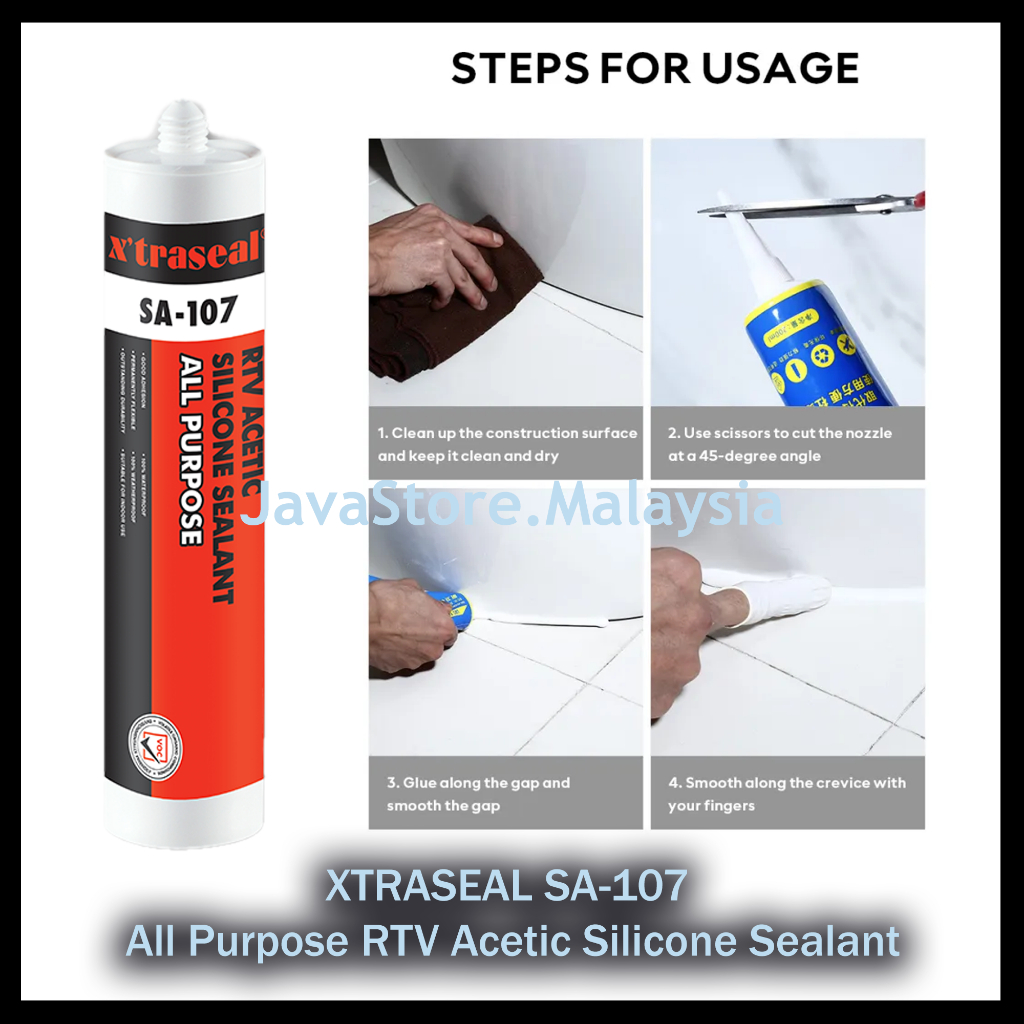 XTRASEAL SA-107 All Purpose RTV Acetic Silicone Sealant 280ML | Shopee Malaysia