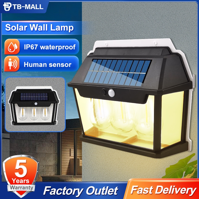 Solar Wall Light Outdoor Lighting Motion Sensor Automatic Night Light ...