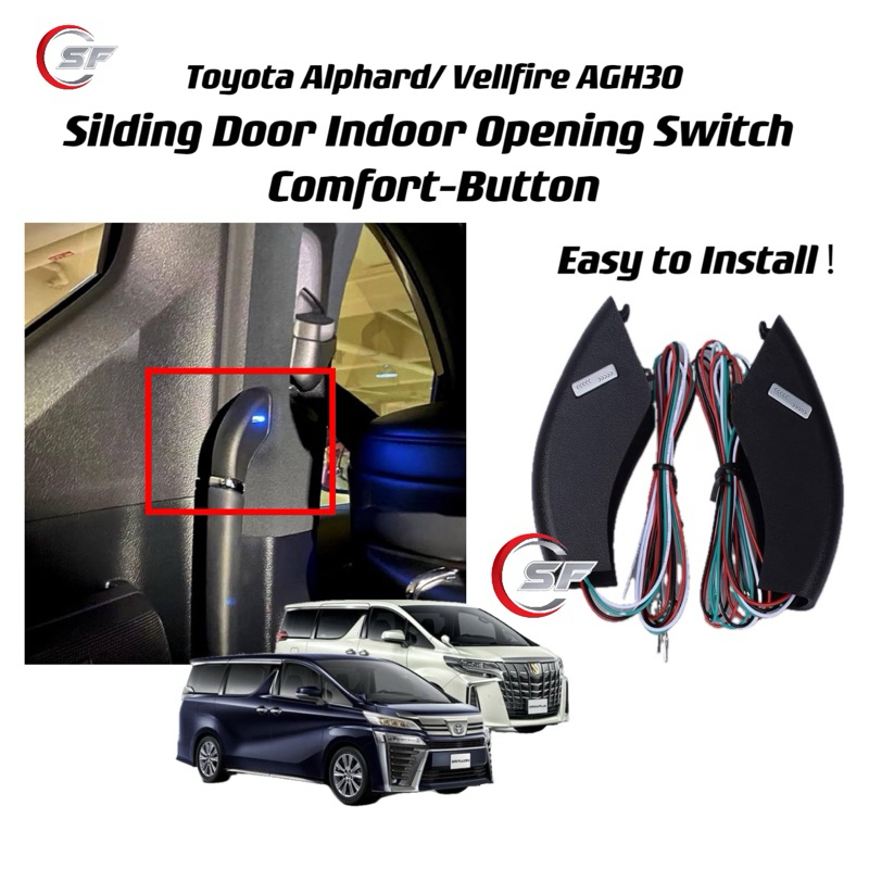 Toyota Alphard/Vellfire30 (AGH30) Sliding Door Comfort Button With Led ...