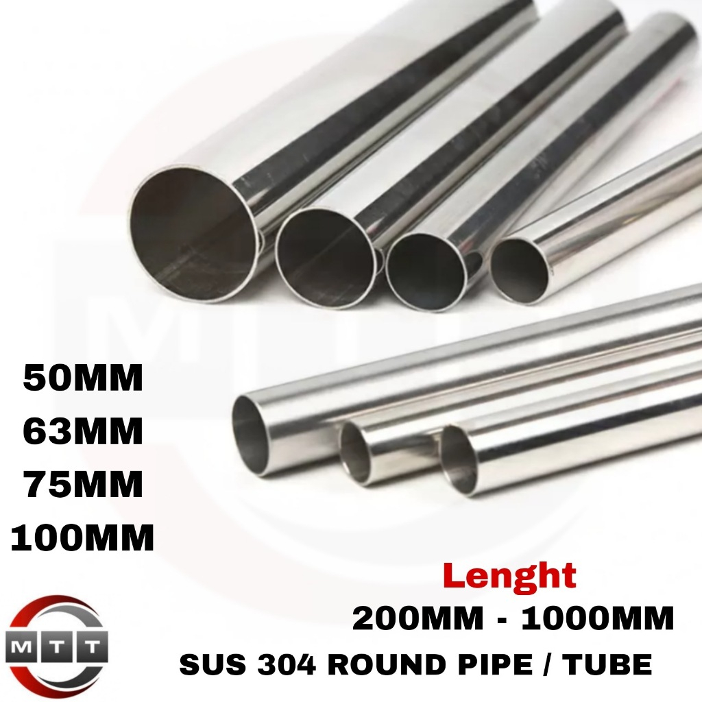 SUS304 Stainless Steel Round Tube 200MM-1000MM (L) 1.4MM | Shopee Malaysia