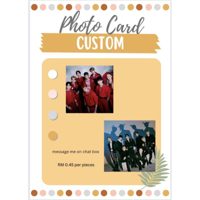Photo Card Custom / K-pop card | Shopee Malaysia