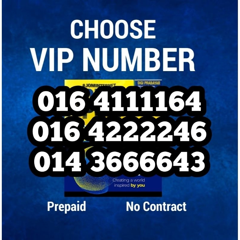Vip Number Prepaid!! | Shopee Malaysia